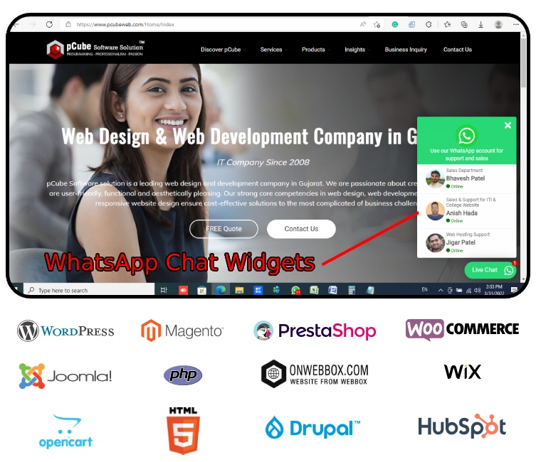 Live WhatsApp Chat plugian for your Website